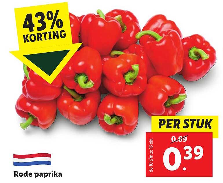 Rode Paprika Aanbieding bij Lidl - FolderFeest.nl