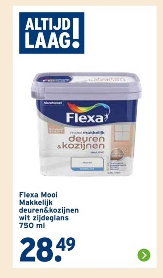 Flexa Mooi Makkelijk Deuren&Kozijnen Wit Zijdeglans aanbieding bij GAMMA