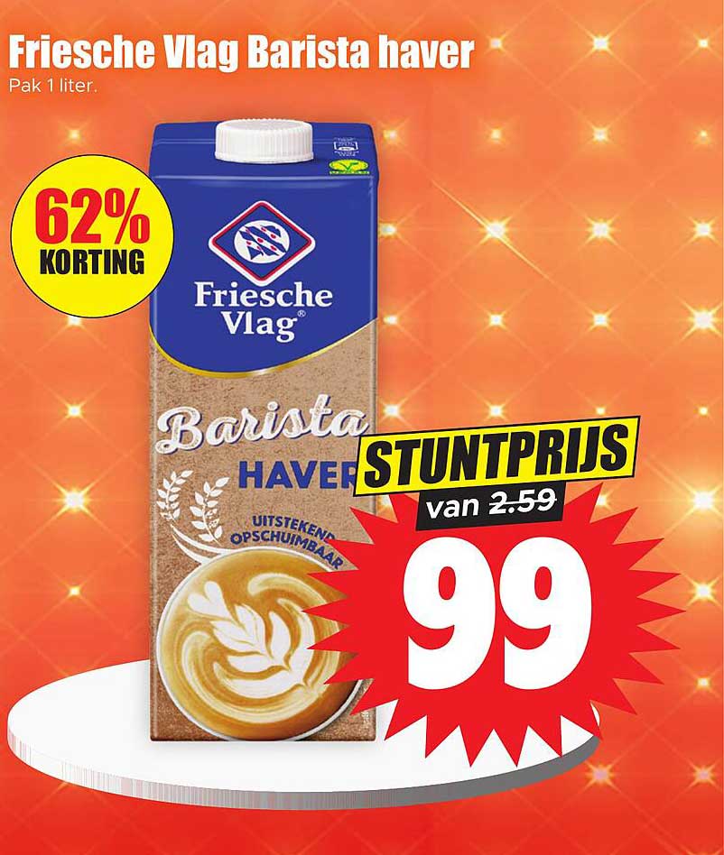 Friesche Vlag Barista Haver aanbieding bij Dirk