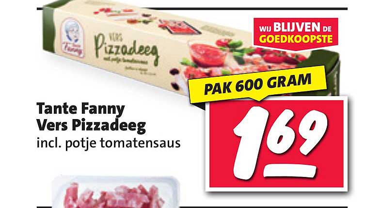 Tante Fanny Vers Pizzadeeg aanbieding bij Nettorama