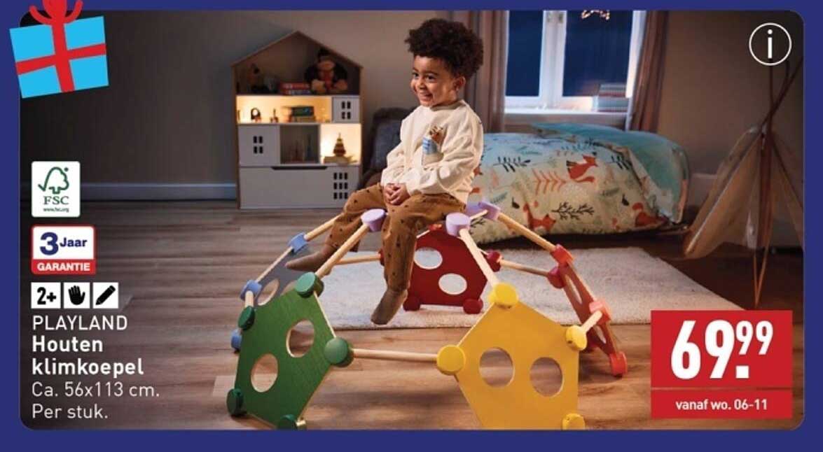 Playland Houten Klimkoepel aanbieding bij ALDI