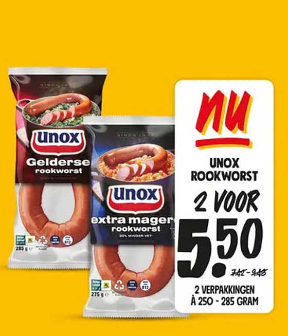 Unox Rookworst aanbieding bij Jumbo