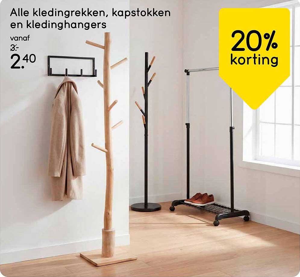 Alle Kledingrekken, Kapstokken En Kledinghangers Aanbieding bij Leen ...