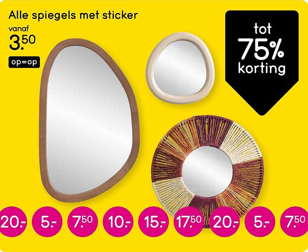 Alle Spiegels Met Sticker Aanbieding bij Leen Bakker - FolderFeest.nl