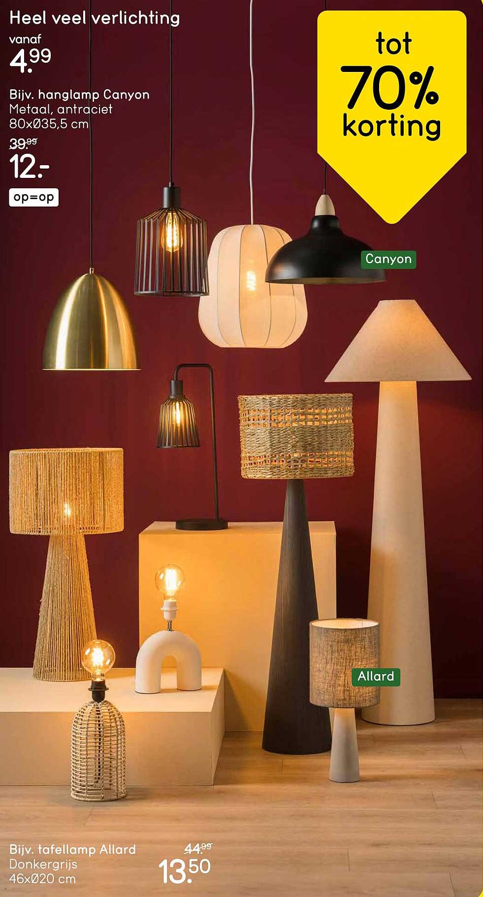 Heel Veel Verlichting Vanaf Aanbieding bij Leen Bakker - FolderFeest.nl
