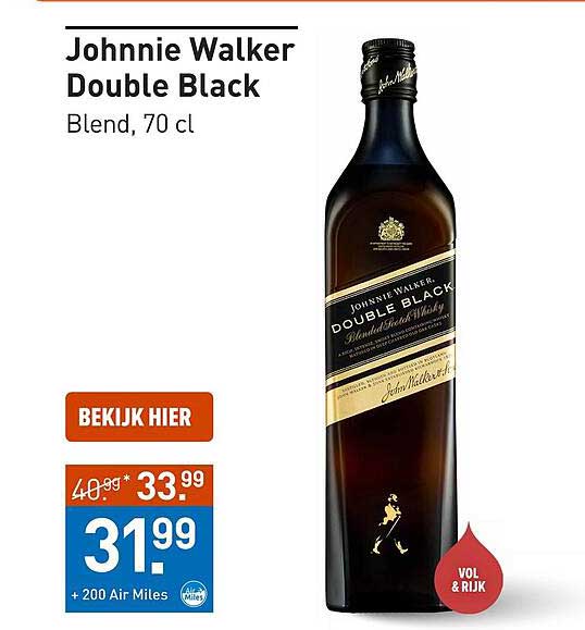 Johnnie Walker Double Black Aanbieding bij Gall & Gall - FolderFeest.nl