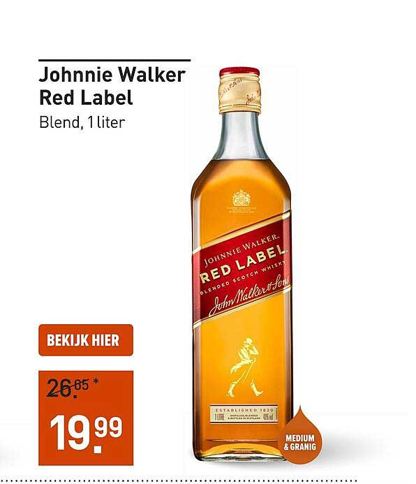Johnnie Walker Red Label Aanbieding bij Gall & Gall - FolderFeest.nl