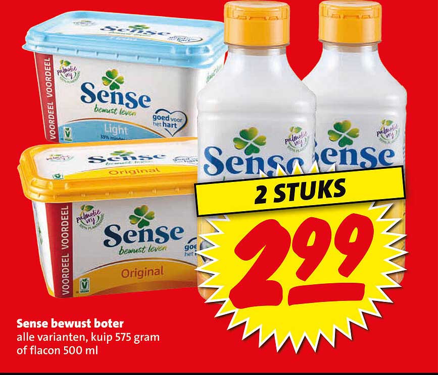 Sense Bewust Boter Alle Varianten, Kuip 575 Gram Of Flacon 500 Ml ...