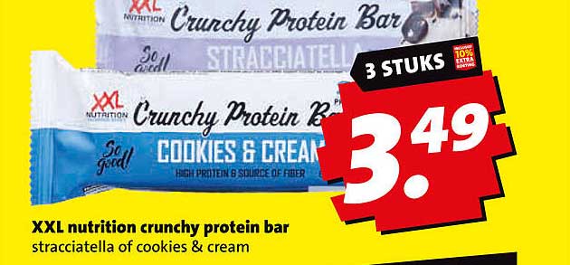 Xxl Nutrition Crunchy Protein Bar Cookie Of Stracciatella, Reep 60 Gram ...