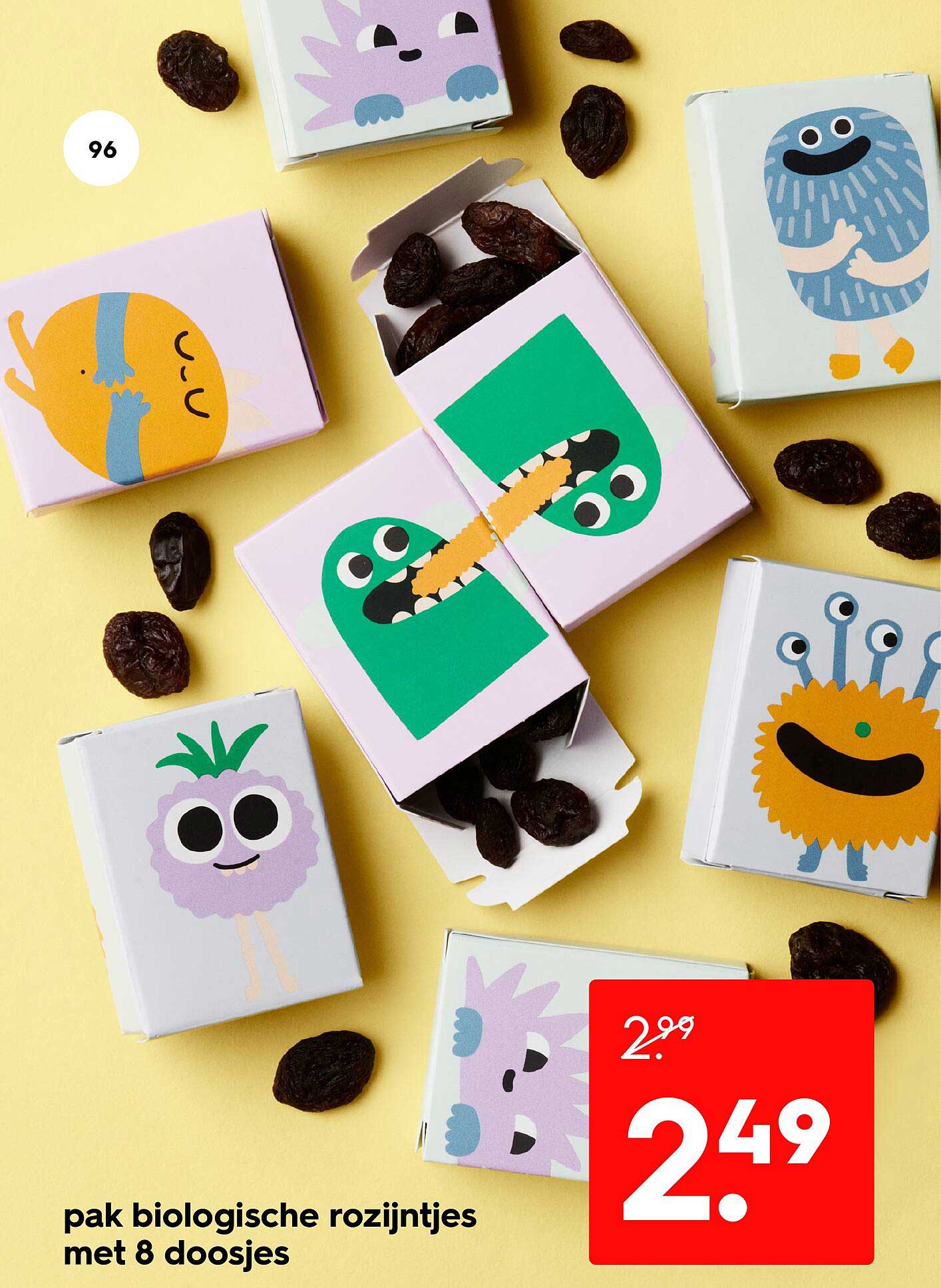 Pak Biologische Rozijntjes Met 8 Doosjes Aanbieding bij HEMA ...