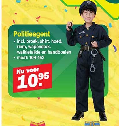 Politieagent Aanbieding bij Van Cranenbroek - FolderFeest.nl
