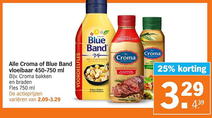 Alle Croma Of Blue Band Vloeibaar 450-750 Ml Aanbieding bij Albert ...