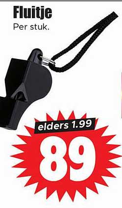 Fluitje Aanbieding bij Dirk - FolderFeest.nl