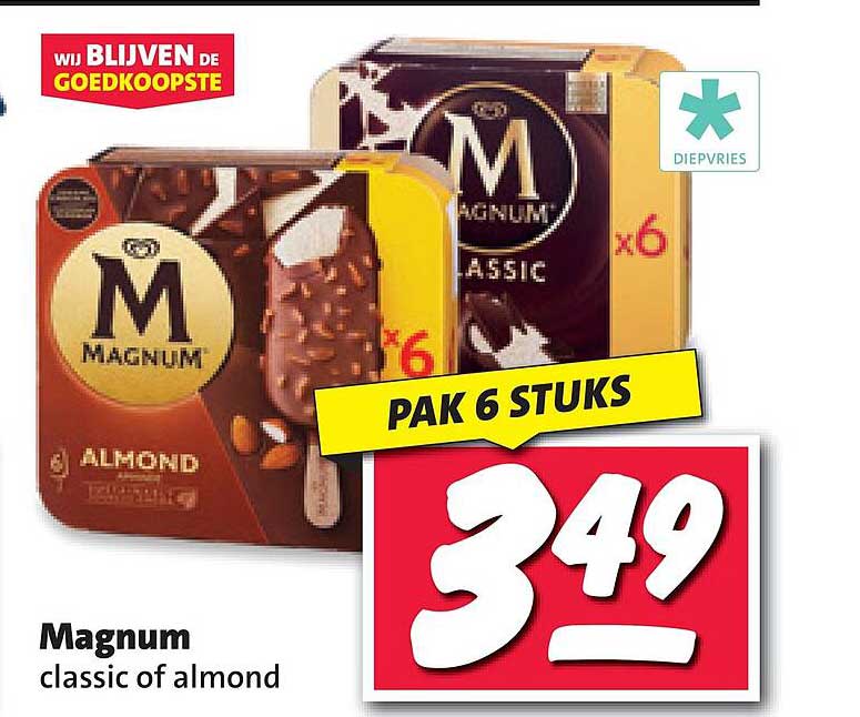 Magnum Classic Of Almond Aanbieding bij Nettorama - FolderFeest.nl