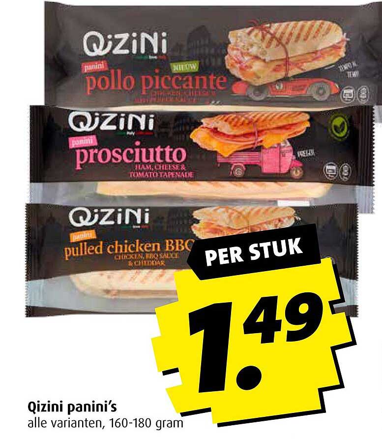 Qizini Panini's Aanbieding bij Boni - FolderFeest.nl