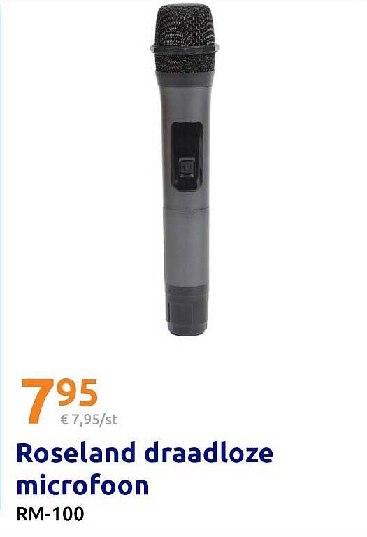 Roseland Draadloze Microfoon Rm-100 aanbieding bij Action