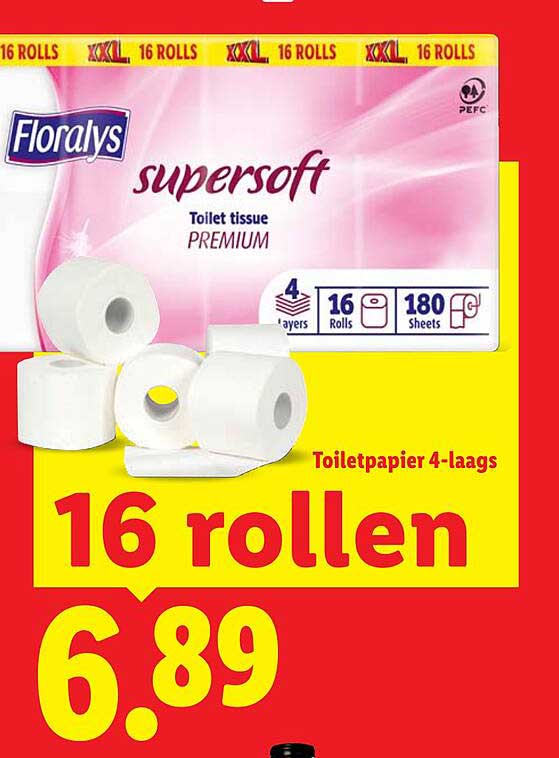 Floralys Supersoft Toilet Tissue Premium Aanbieding bij Lidl ...