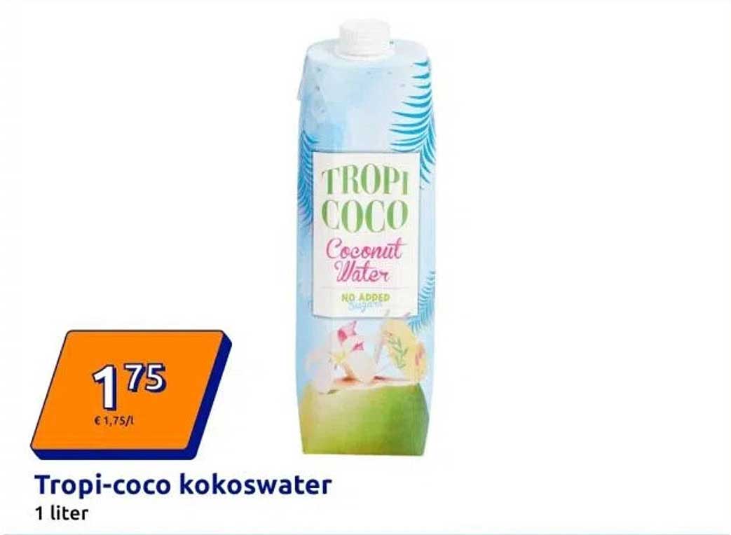 Tropi-Coco Kokoswater 1 Liter Aanbieding bij Action - FolderFeest.nl