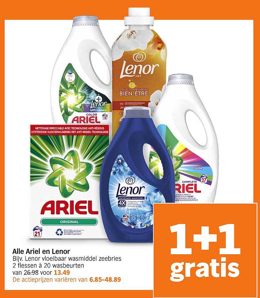 Alle Ariel En Lenor aanbieding bij Albert Heijn