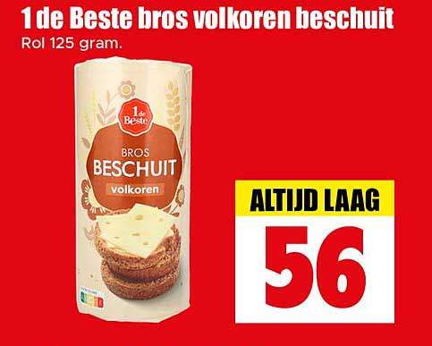 1 De Beste Bros Volkoren Beschuit Aanbieding bij Dirk - FolderFeest.nl
