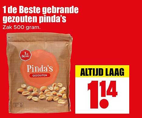 1 De Beste Gebrande Gezouten Pinda's Aanbieding bij Dirk - FolderFeest.nl