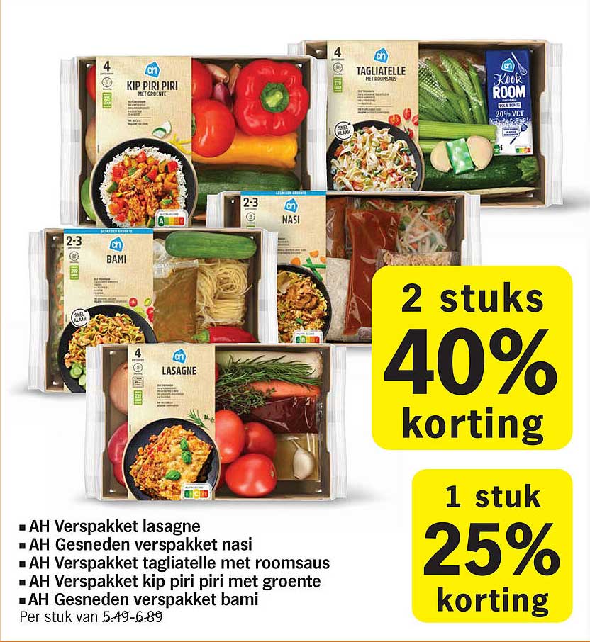 Ah Verspakket Lasagne Aanbieding bij Albert Heijn - FolderFeest.nl