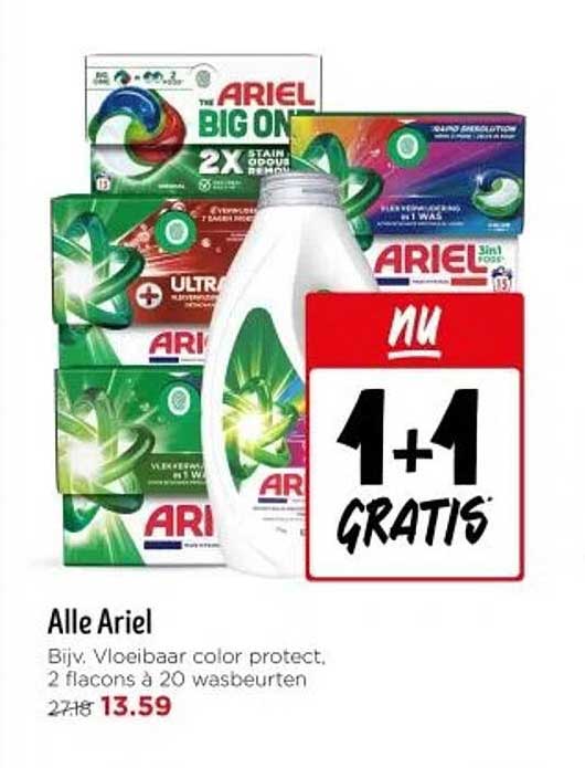 Alle Ariel Bijv. Vloeibaar Color Protect, 2 Flacons À 20 Wasbeurten ...