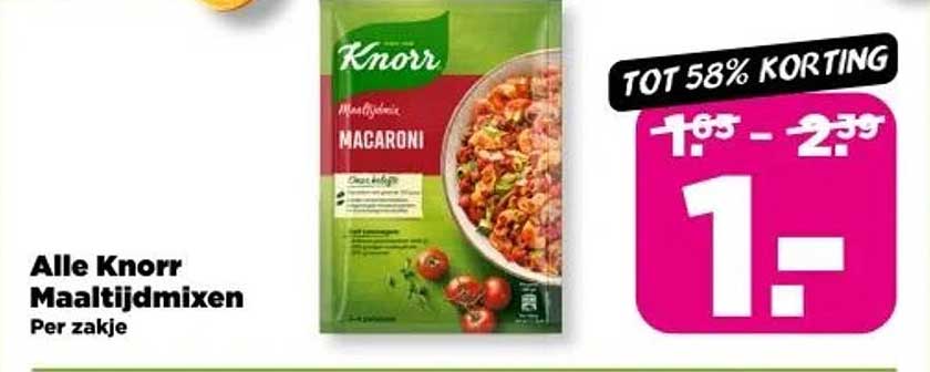 Alle Knorr Maaltijdmixen Aanbieding bij PLUS - FolderFeest.nl