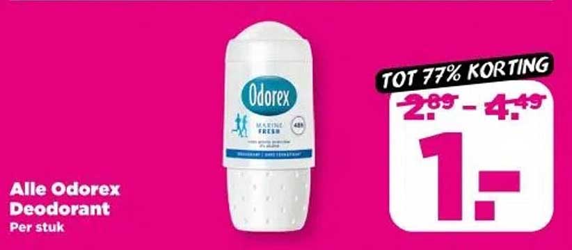 Alle Odorex Deodorant Aanbieding bij PLUS - FolderFeest.nl