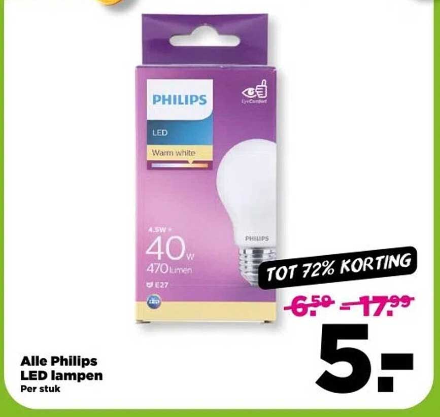 Alle Philips Led Lampen Aanbieding bij PLUS - FolderFeest.nl