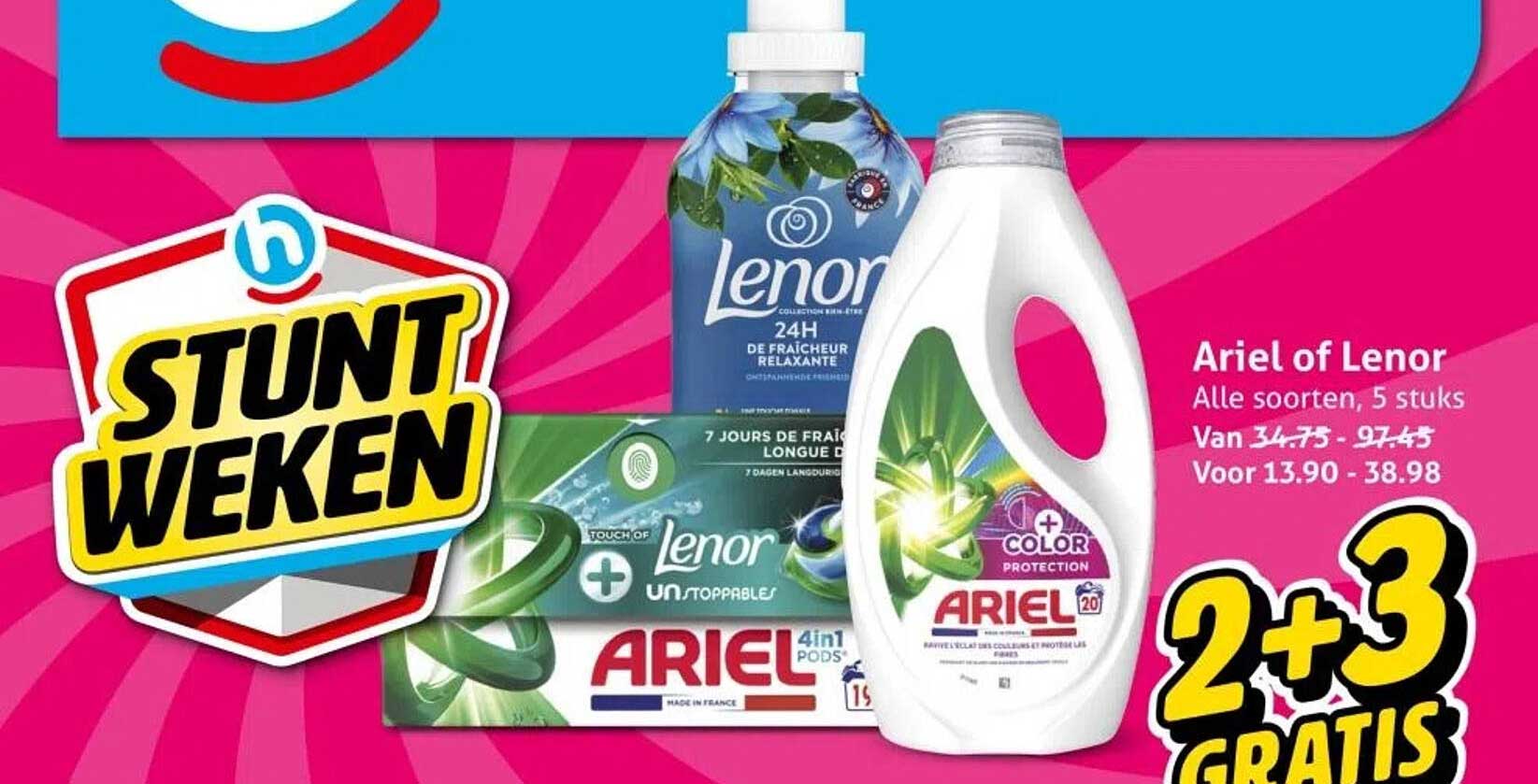 Ariel Of Lenor Alle Soorten, 5 Stuks Aanbieding bij Hoogvliet ...