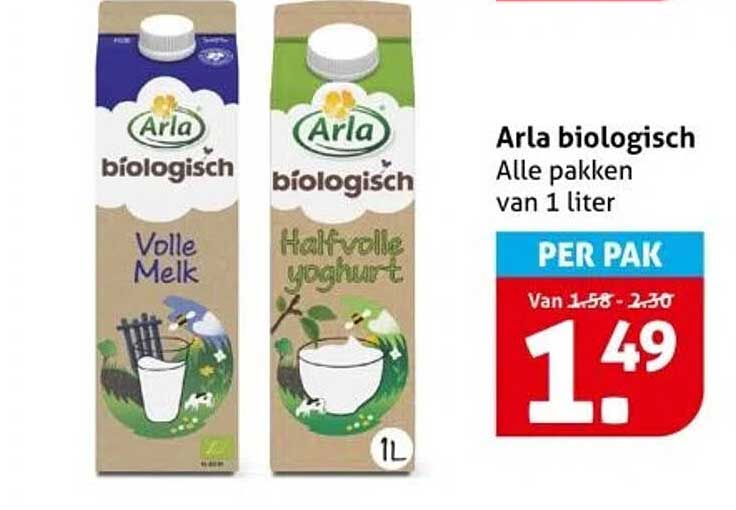 Arla Biologisch Aanbieding bij Hoogvliet - FolderFeest.nl