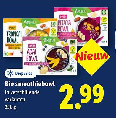 Bio Smoothiebowl In Verschillende Varianten Aanbieding bij Lidl ...