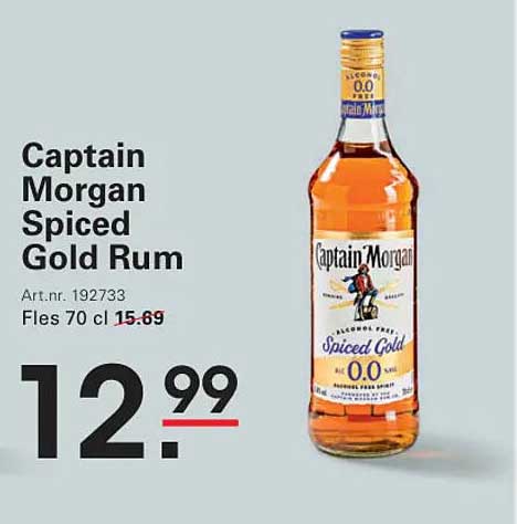 Captain Morgan Spiced Gold Rum Aanbieding bij Sligro - FolderFeest.nl