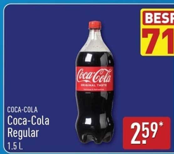 Coca-Cola Regular 1.5 L Aanbieding bij ALDI - FolderFeest.nl