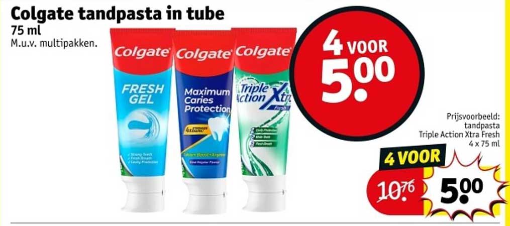 Colgate Tandpasta In Tube Aanbieding bij Kruidvat - FolderFeest.nl