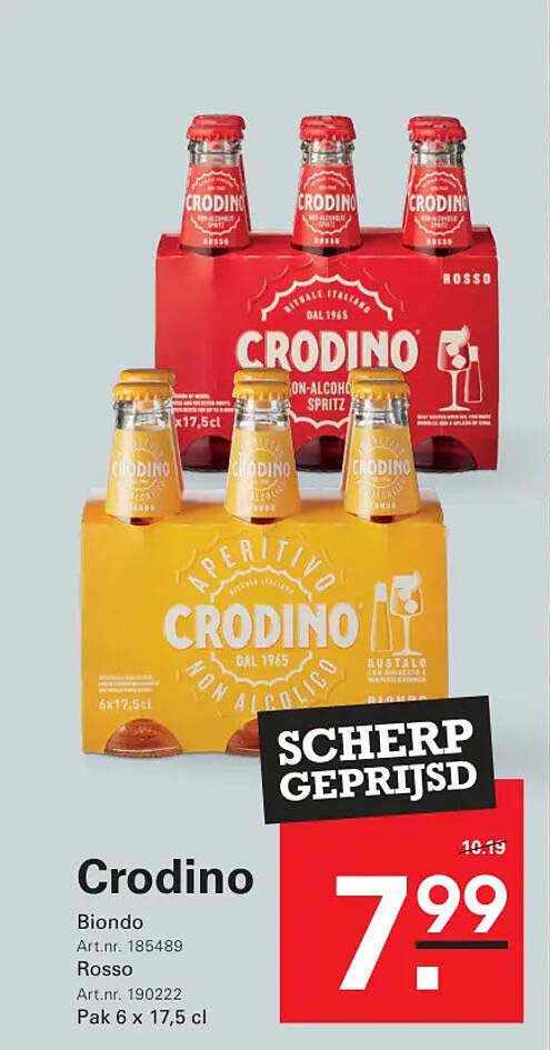 Crodino Biondo Of Rosso Aanbieding bij Coop - FolderFeest.nl