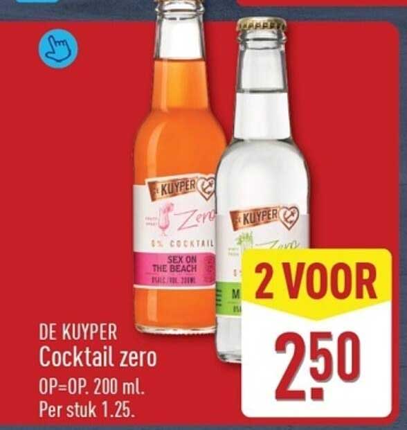 De Kuyper Cocktail Zero Aanbieding bij ALDI - FolderFeest.nl