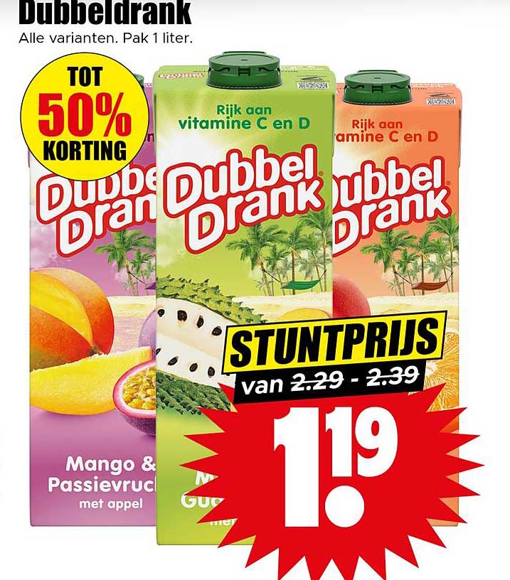Dubbel Drank Aanbieding bij Dirk - FolderFeest.nl