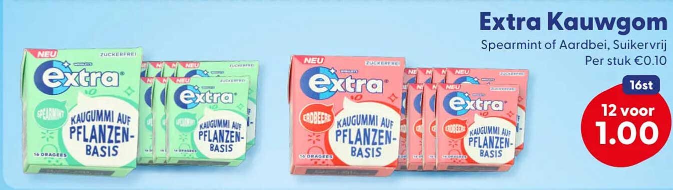 Extra Kauwgom Aanbieding bij Die Grenze - FolderFeest.nl