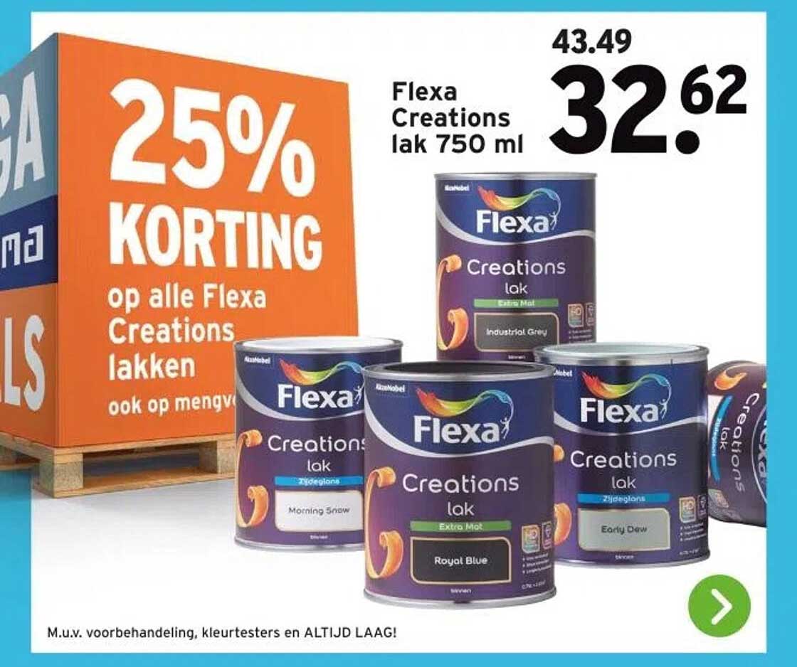 Flexa Creations Lak 750 Ml Aanbieding bij GAMMA - FolderFeest.nl