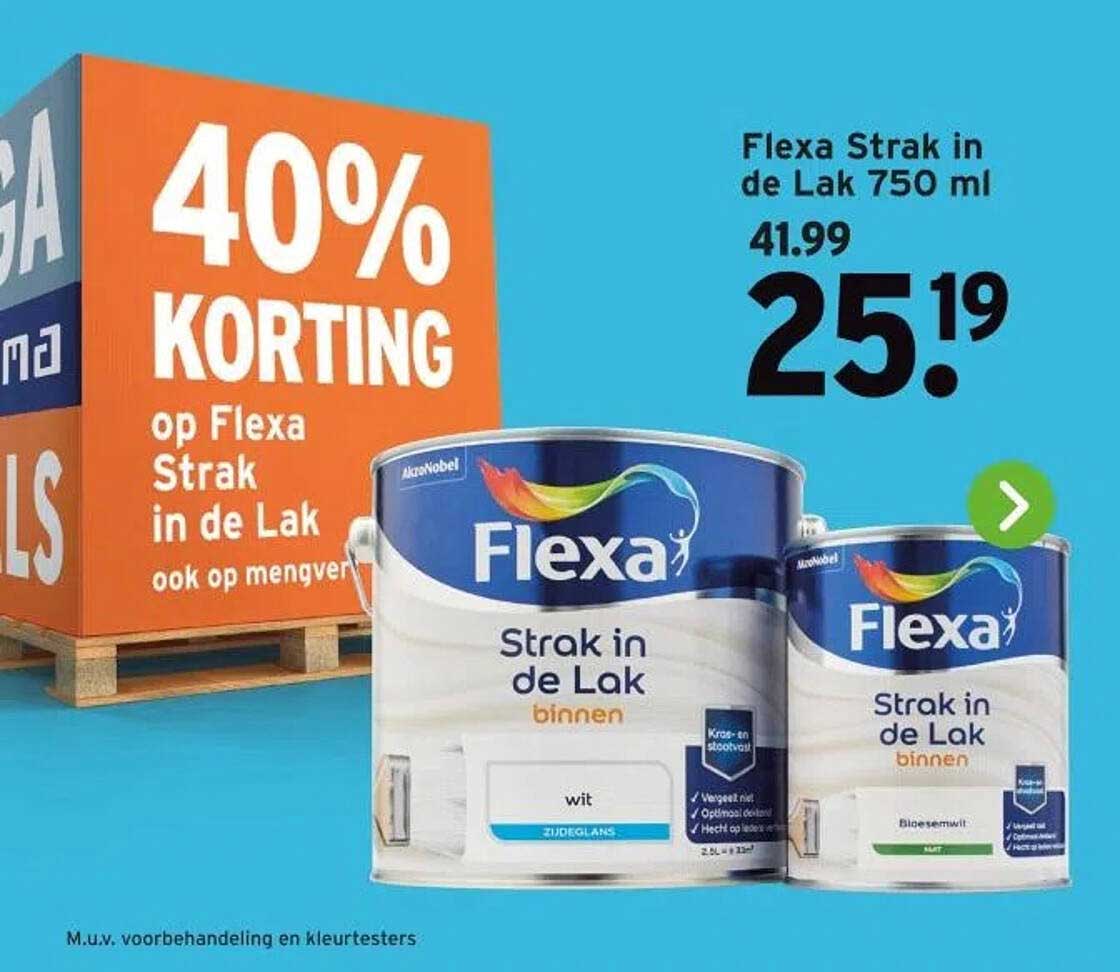 Flexa Strak In De Lak 750 Ml Aanbieding bij GAMMA - FolderFeest.nl