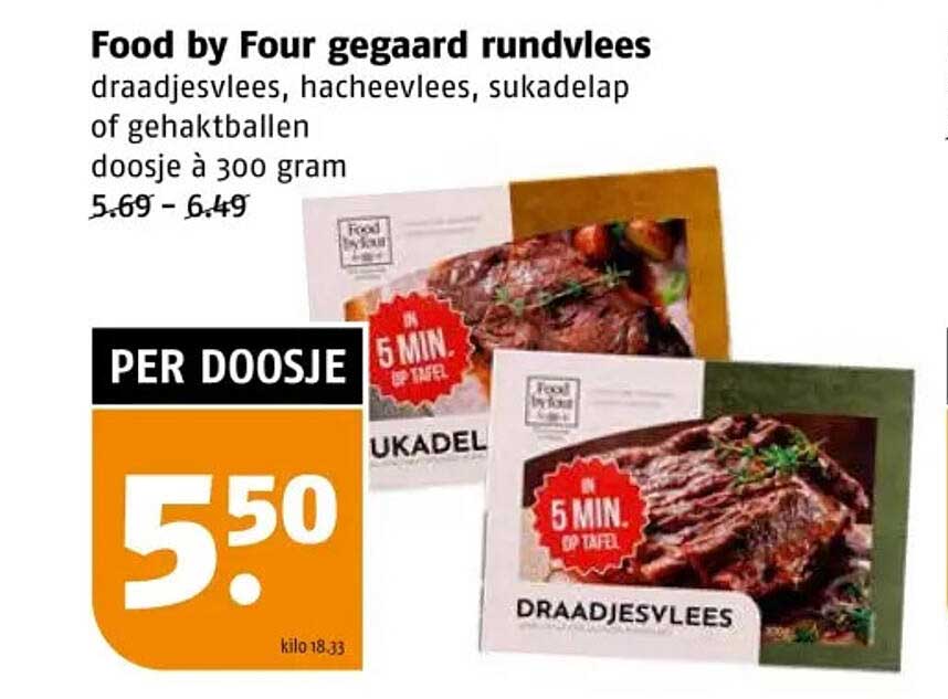 Food By Four Gegaard Rundvlees Draadjesvlees, Hacheevlees, Sukadelap Of ...