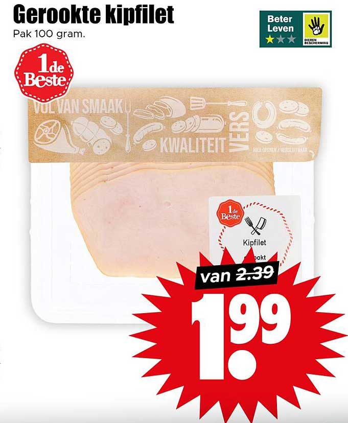 Gerookte Kipfilet Aanbieding bij Dirk - FolderFeest.nl