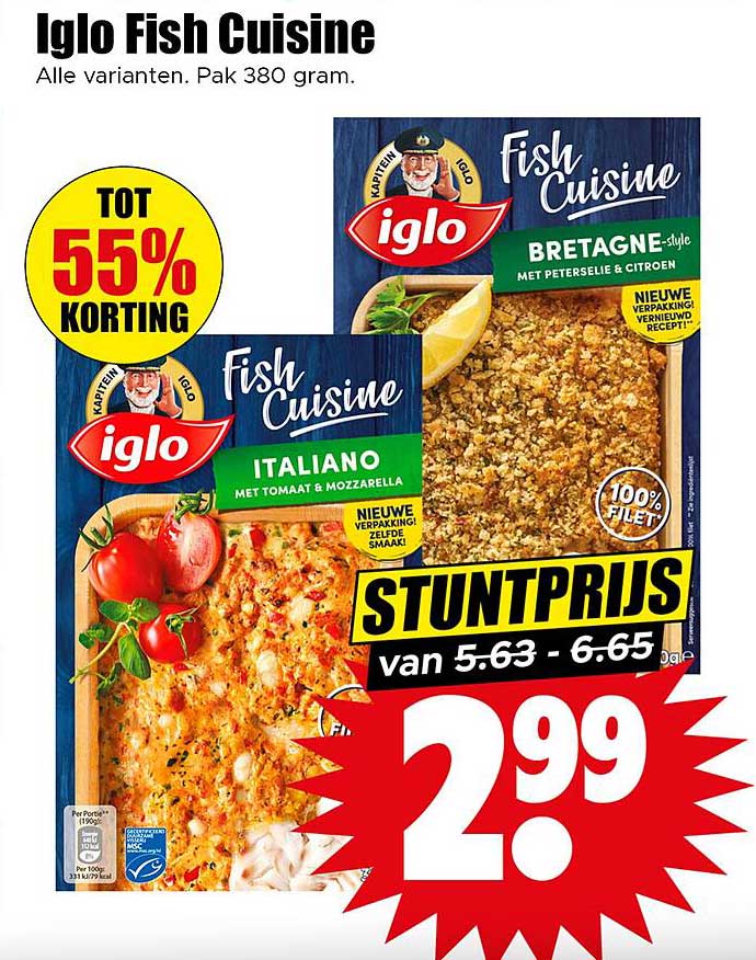 Iglo Fish Cuisine Aanbieding bij Dirk - FolderFeest.nl