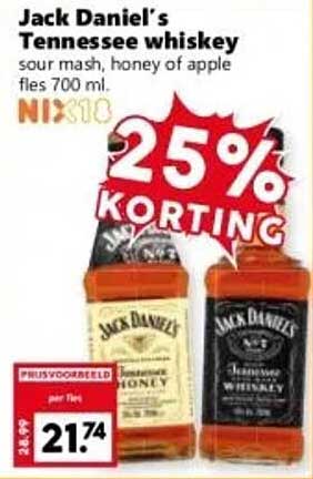 Jack Daniel's Whiskey Aanbieding bij Vomar - FolderFeest.nl