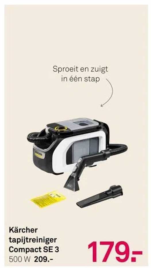 Kärcher Tapijtreiniger Compact Se 3 Aanbieding bij Karwei - FolderFeest.nl