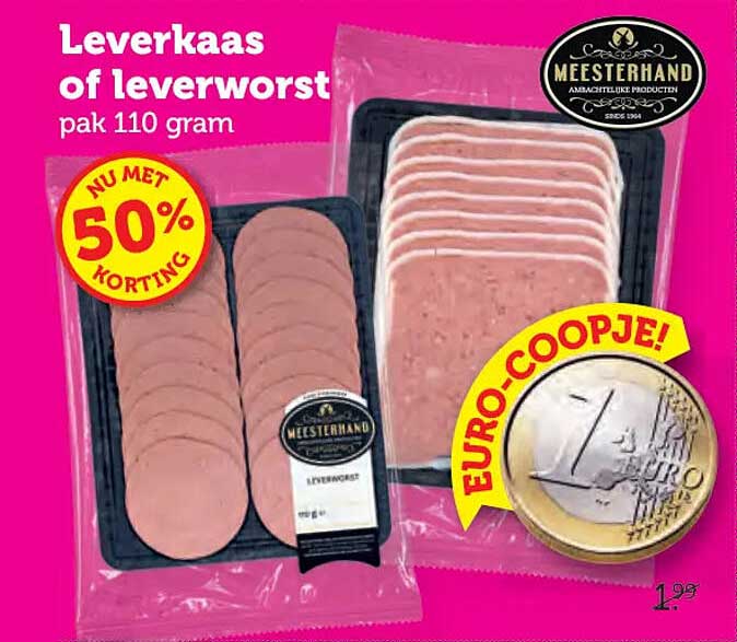 Leverkaas Of Leverworst Pak 110 Gram Aanbieding bij Coop - FolderFeest.nl