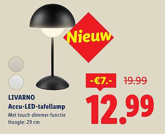 Livarno Accu-Led-Tafellamp Aanbieding bij Lidl - FolderFeest.nl