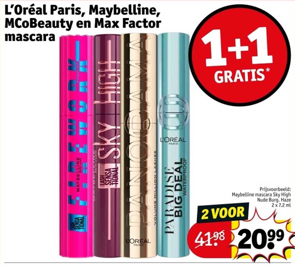 L'oréal Paris, Maybelline, Mcobeauty En Max Factor Mascara Aanbieding ...